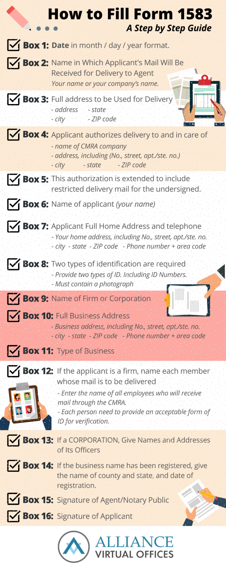 How to Complete USPS Form 1583 | Alliance Virtual Offices