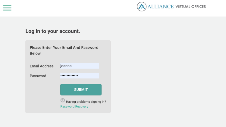 How to Access Your Account Information with Alliance Virtual Offices ...