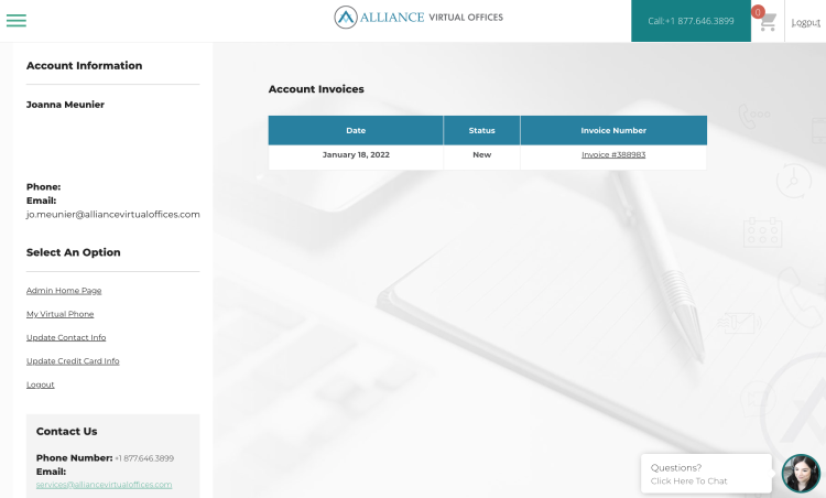 How to Access Your Account Information with Alliance Virtual Offices ...