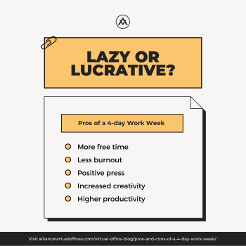 Lazy or Lucrative? Pros and Cons of a 4-Day Work Week | Alliance ...