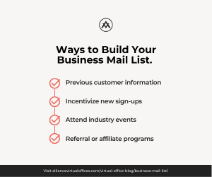 Build a Business Mail List Quickly and Easily | Alliance Virtual Offices